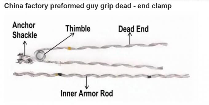 Preformed Guy Grip Dead End Clamp To Customer Requirement
